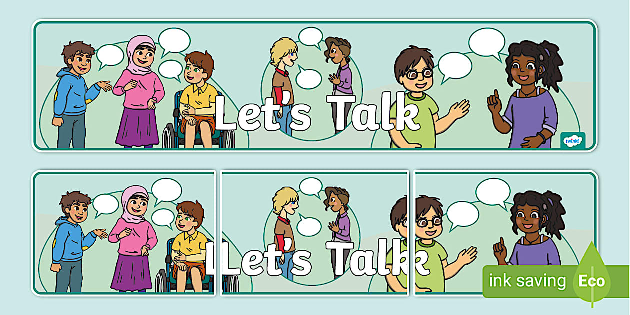 Let's Talk Display Banner,Let's Talk,Speaking,Speech