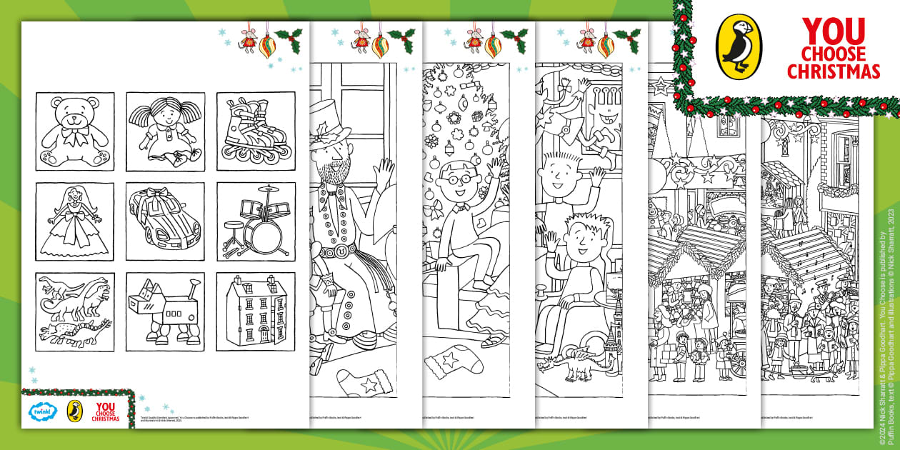 FREE! - You Choose Christmas: Colouring Pages (teacher made)