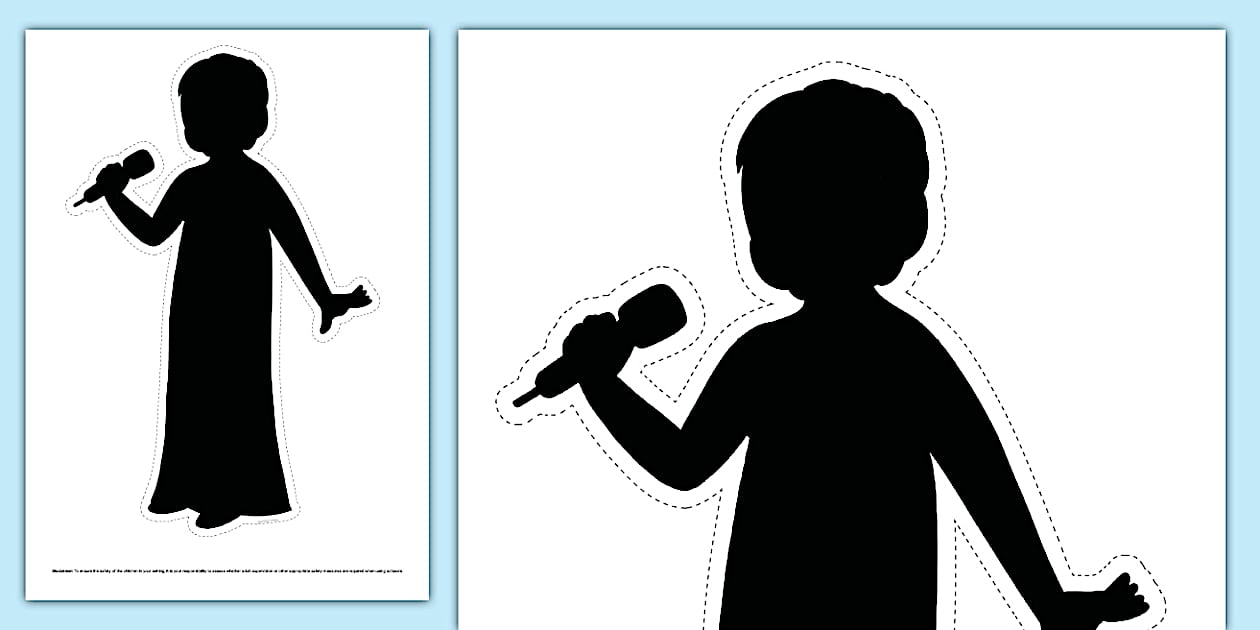 Singer Silhouette Cut-Out (Teacher-Made) - Twinkl