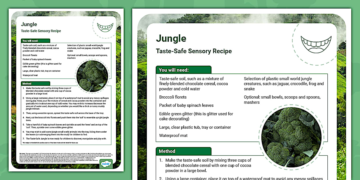 Taste-Safe Jungle Sensory Recipe | Sensory Play