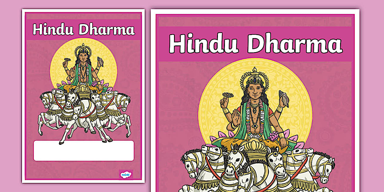 Editable Hindu Dharma Book Cover (Hecho por educadores)