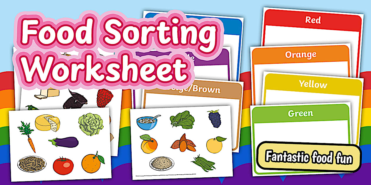 Foundation Phase Life Skills - Food - Sorting Worksheet (CAPS Aligned)