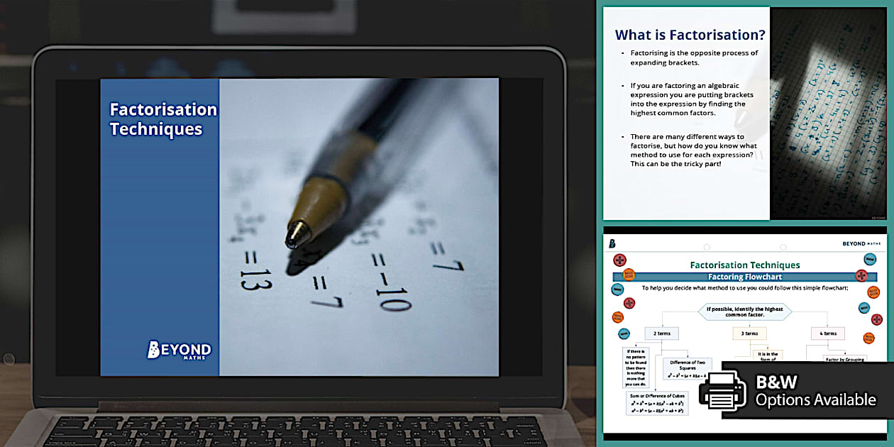 Factorisation Techniques Presentation (Teacher-Made)