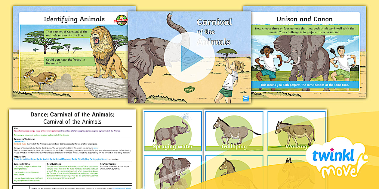PE Lesson Pack: Carnival of the Animals Movements