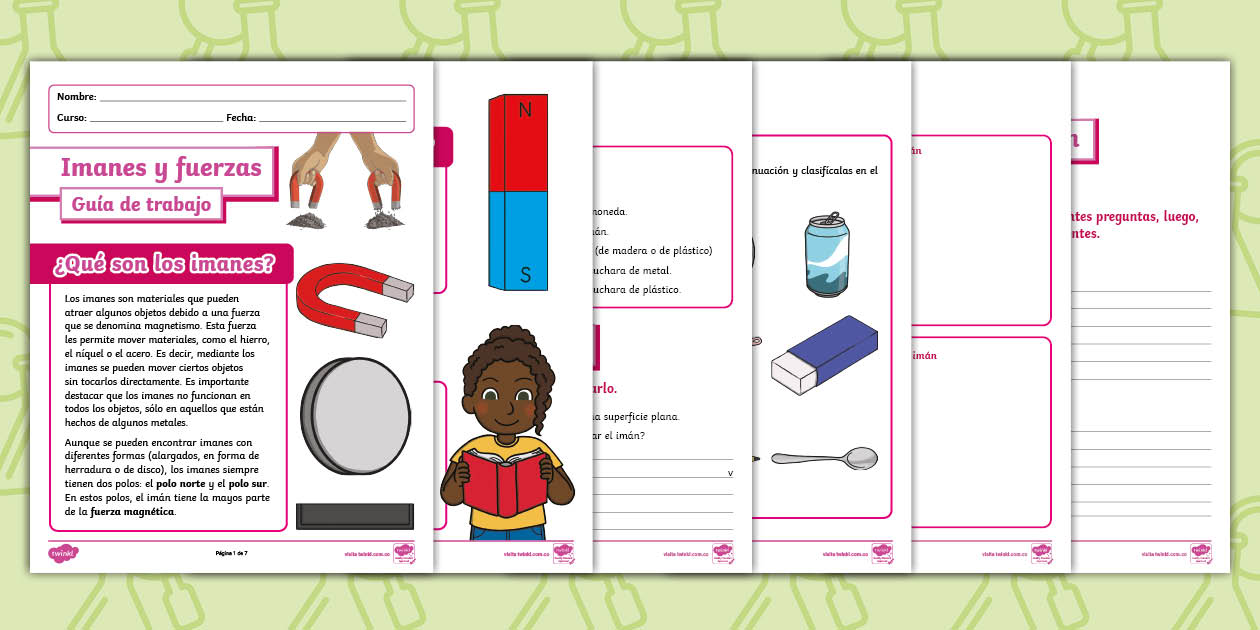 Guía de trabajo: fuerzas e imanes - Twinkl Colombia