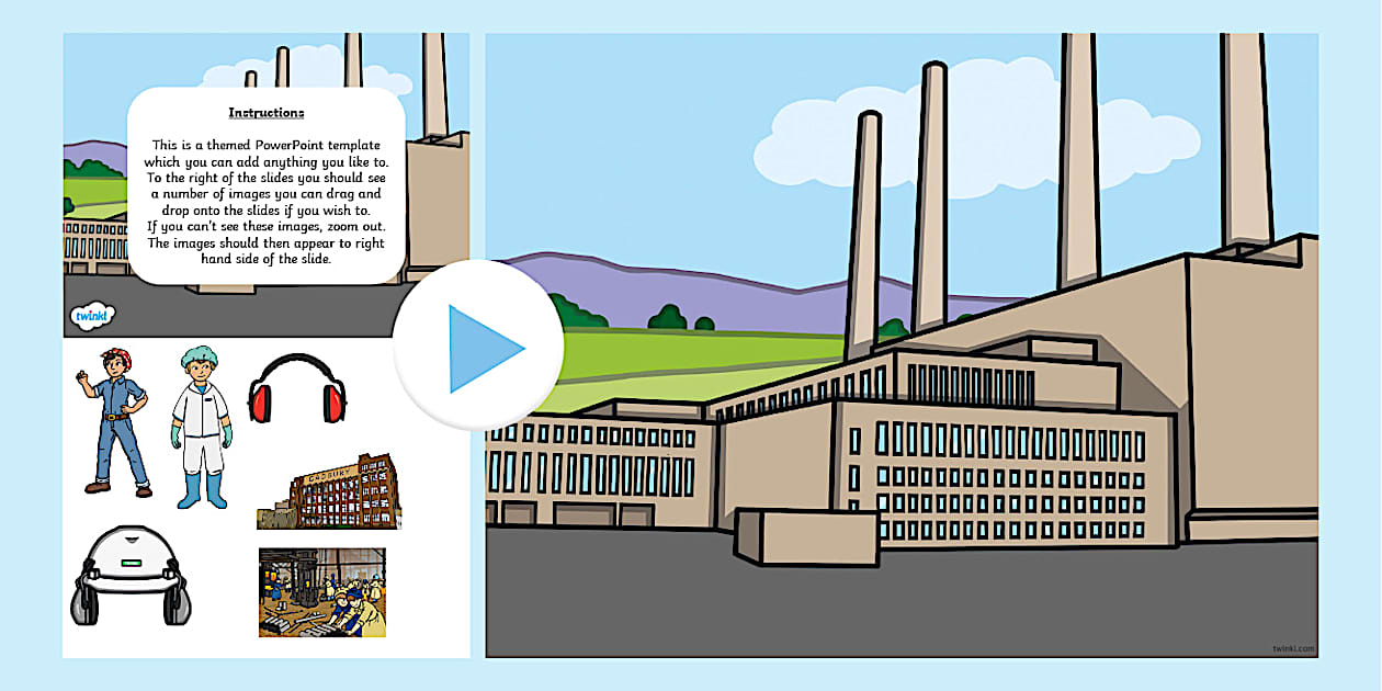 Factory Background for PowerPoint Presentation - Twinkl