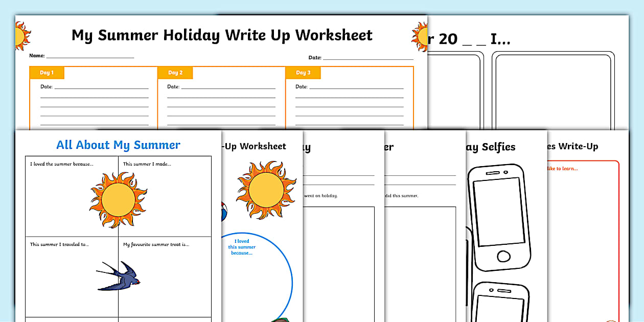 Top 10 Summer Holiday Activity Pack - Summer Vacation