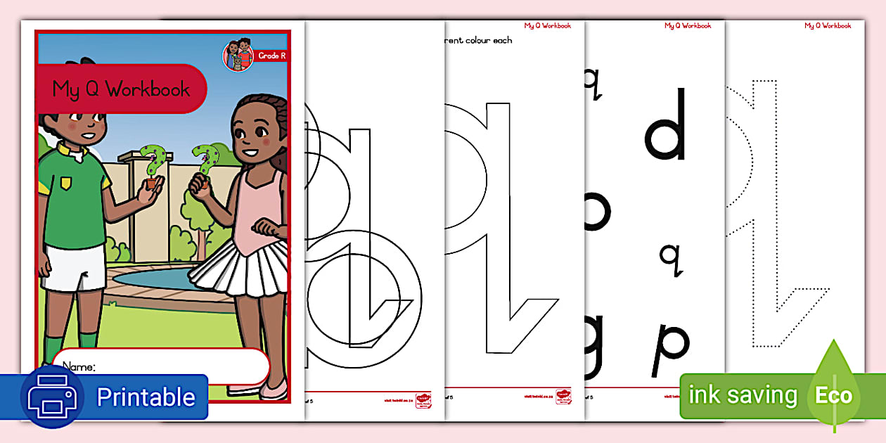 * NEW * Grade R Phonics - Workbook - Letter q (CAPS Aligned)