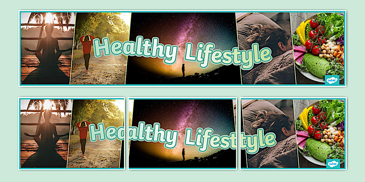 Healthy Lifestyle Photo Display Banner (teacher made)