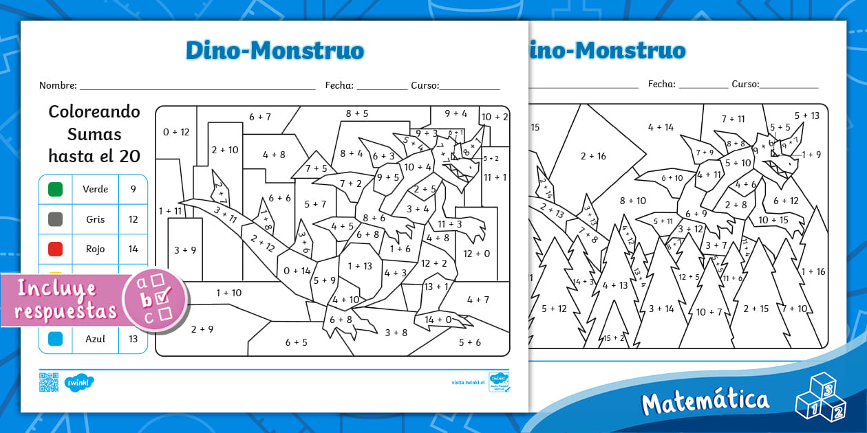 adición| Guía | Sumas | hasta el 20 | sumar | matemática