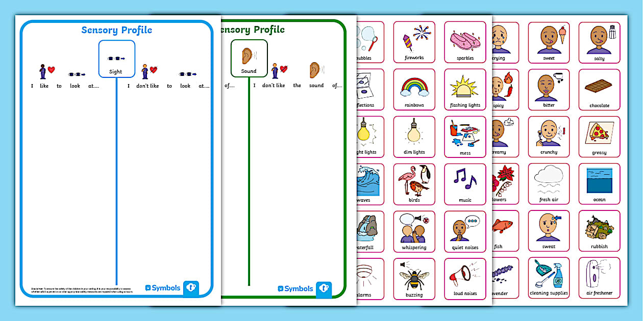Twinkl Symbols: Sensory Profile (Teacher-Made) - Twinkl