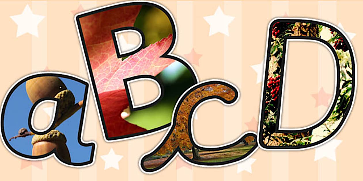 Autumn Themed Size Editable Photo Display Lettering - autumn