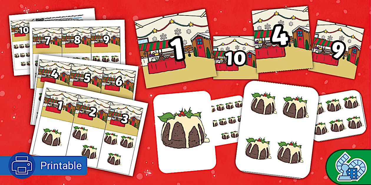 Counting Christmas Pudding Game (Teacher-Made) - Twinkl