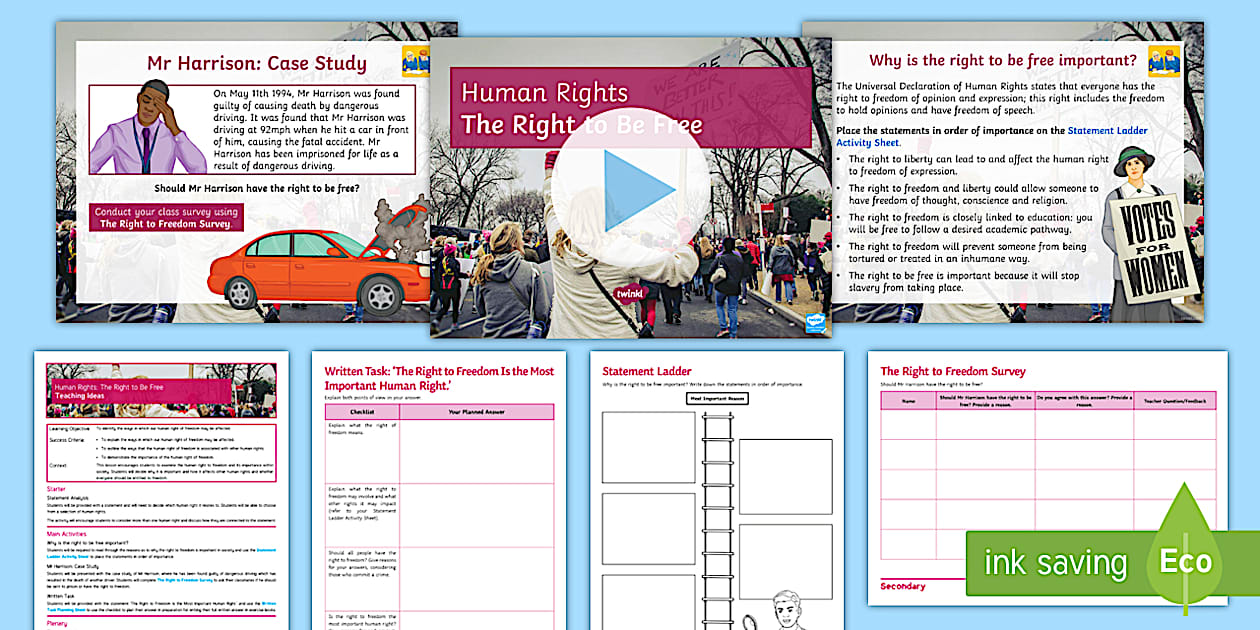 The Right to Be Free Lesson Pack (teacher made) - Twinkl