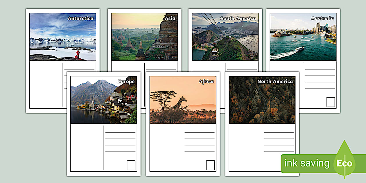 Postcards From Around the World Templates (teacher made)