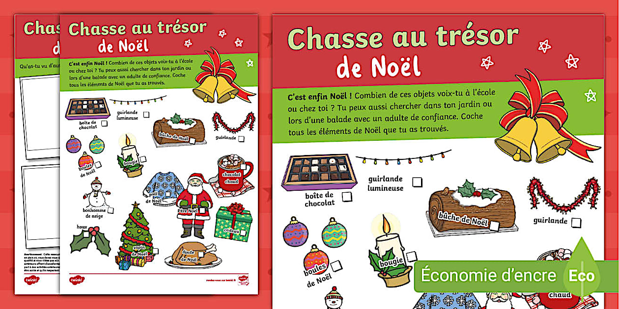 Chasse au trésor de Noël (teacher made) - Twinkl