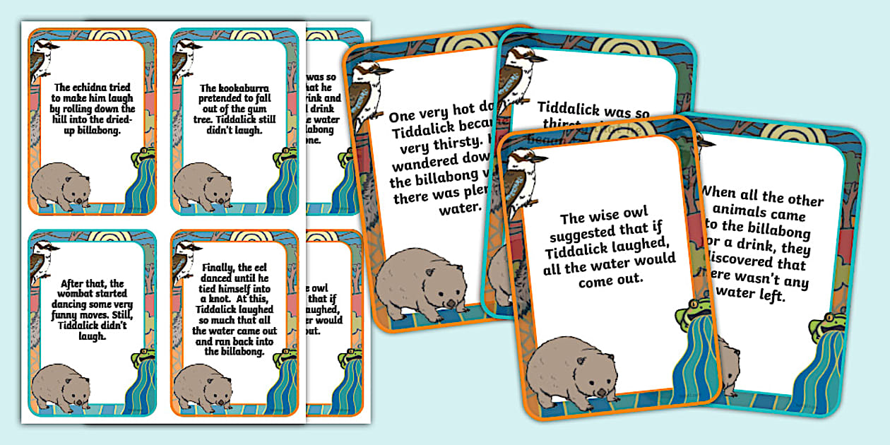 Tiddalick the Frog Freeze Frame Drama Flashcards - Twinkl