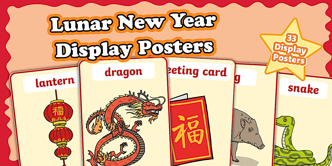 Lunar New Year Display Posters - Twinkl