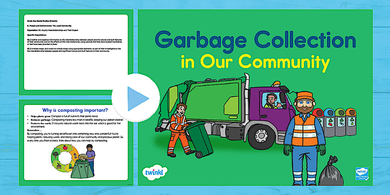 Garbage and Recycling Collection PowerPoint Grade 1 - Twinkl