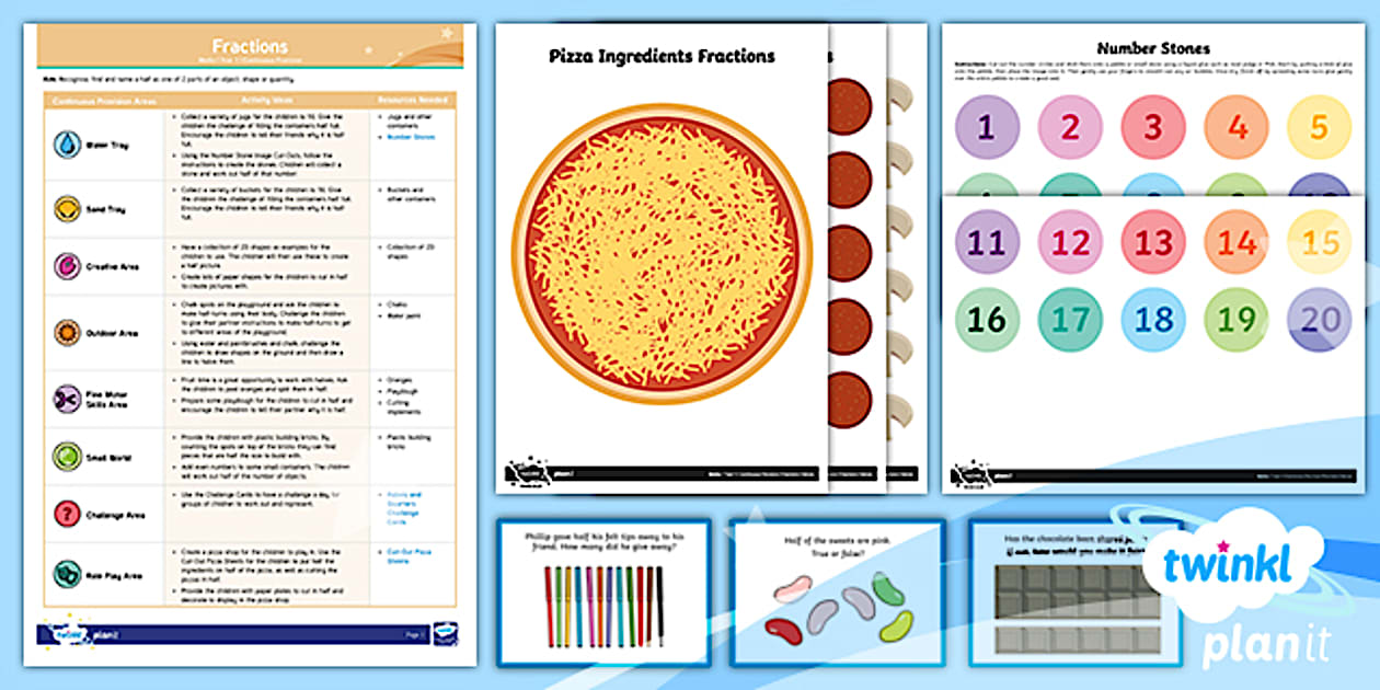 PlanIt Maths Y1 Fractions Halves Continuous Provision Plan