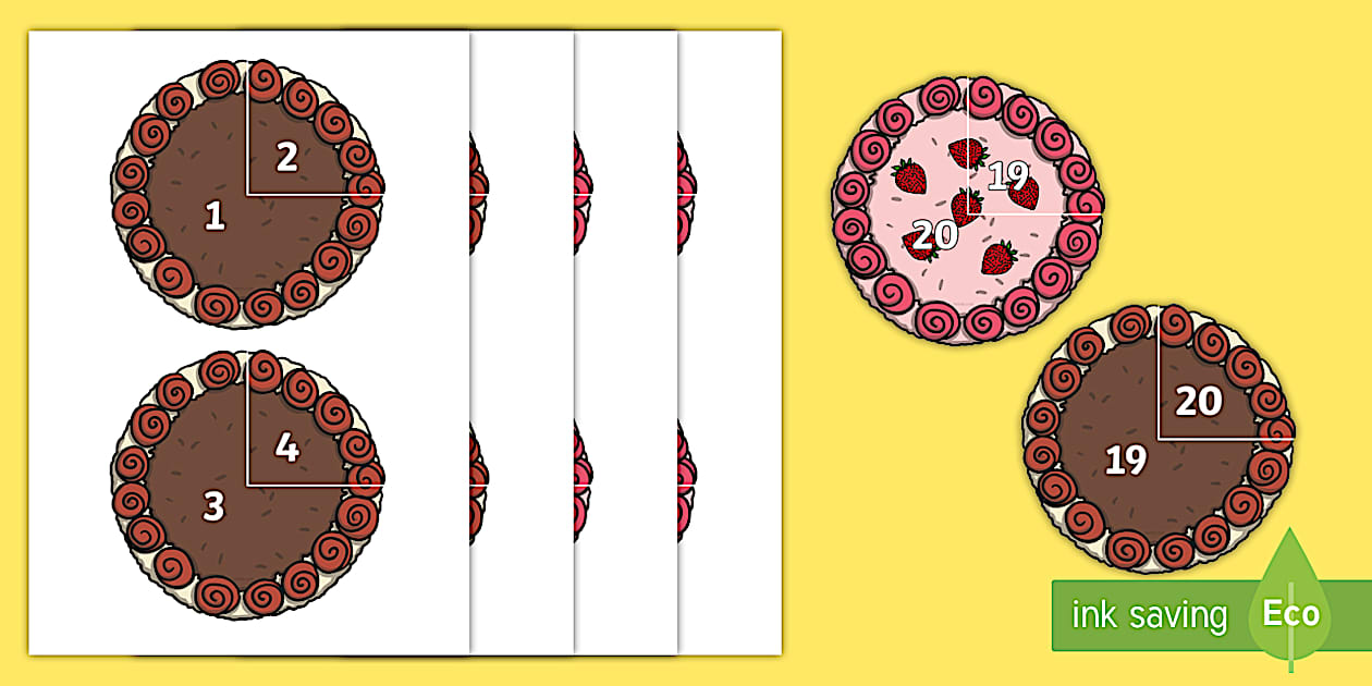 One More, One Less Cake Cut-Outs