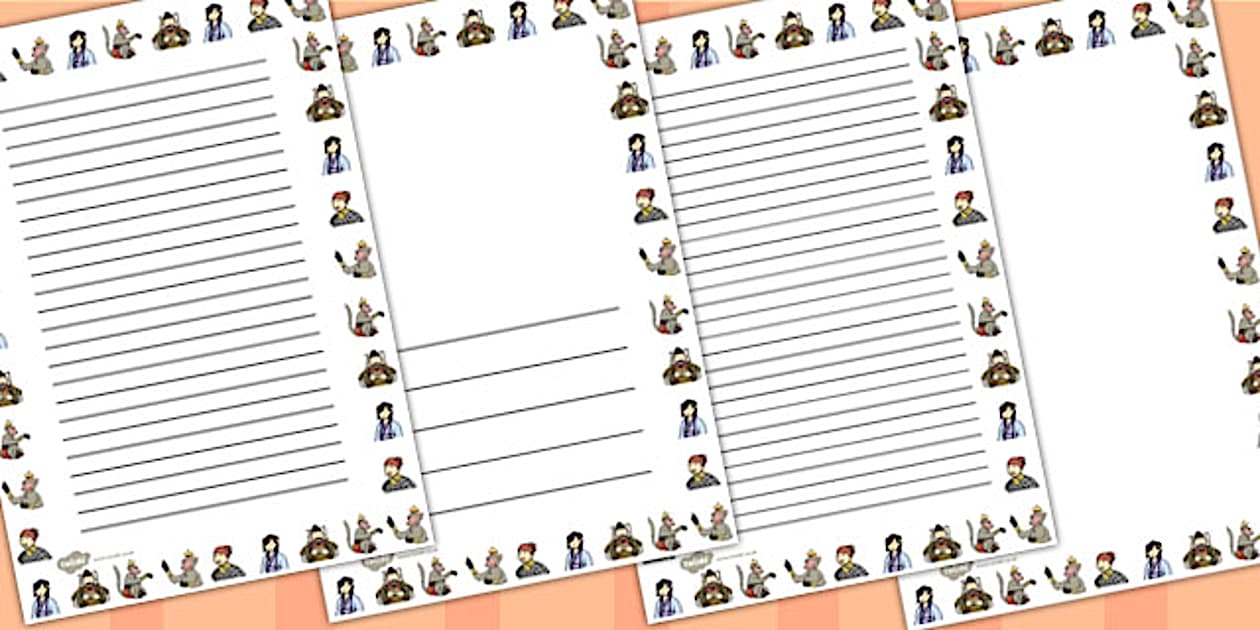Editable The Monkey King Buddhist Story Page Borders