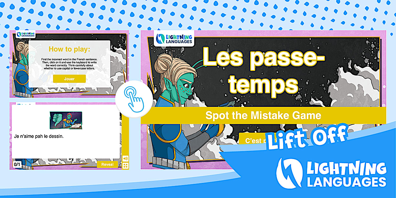 👉 French | Lift Off Hobbies Interactive Spot the Mistake Game