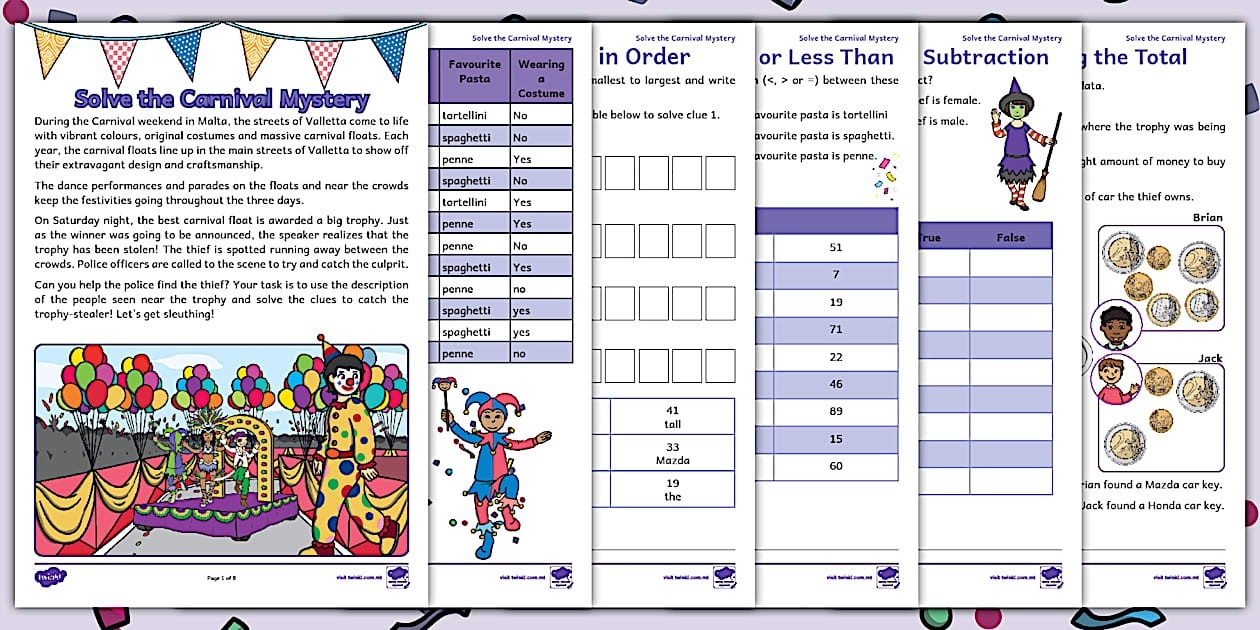 Year 3 Maths l Solve the Carnival Mystery