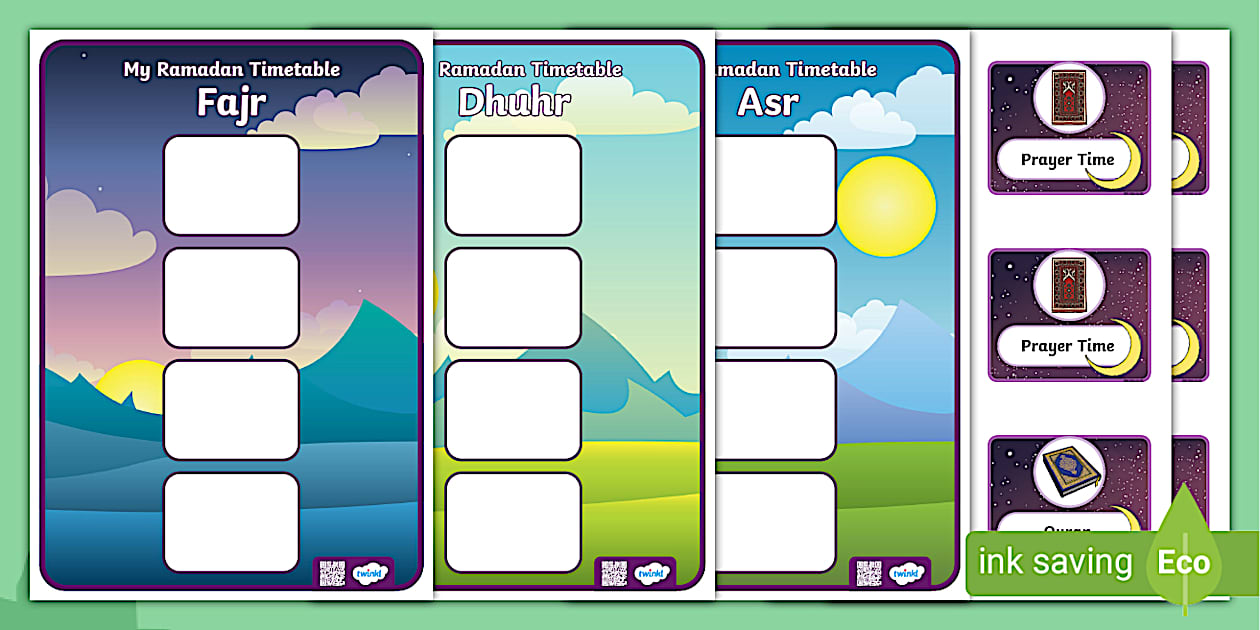 My Ramadan Visual Timetable (teacher made) - Twinkl
