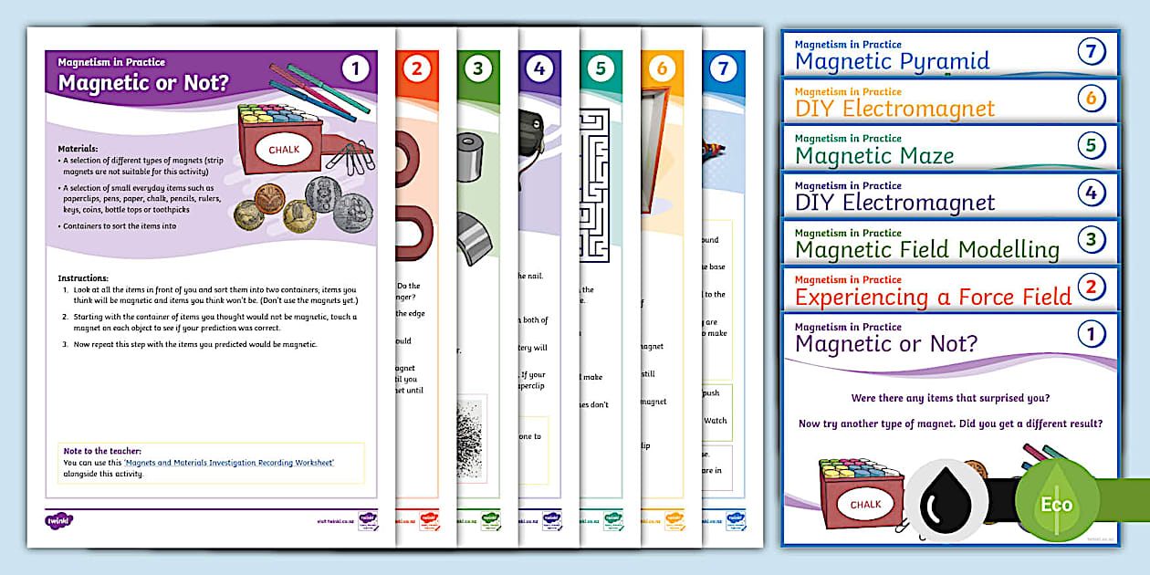 Magnetism in Practice Activity Cards (teacher made) - Twinkl