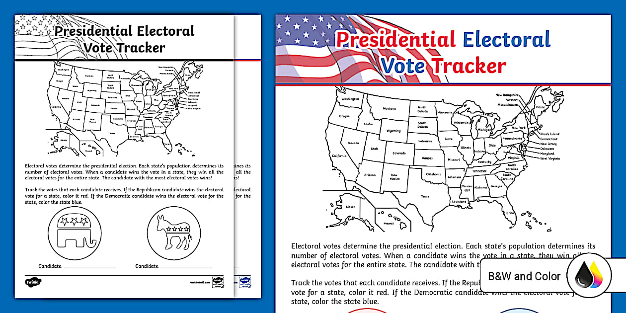 Presidential Election Electoral Vote Tracker (teacher made)