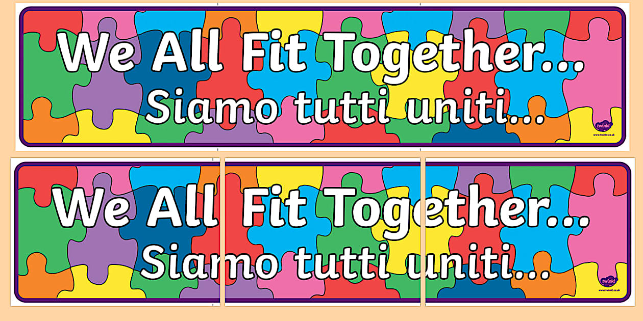We All Fit Together Display Banner English/Italian - We All Fit Together