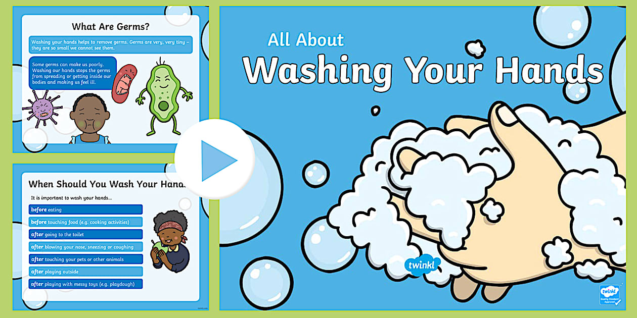 EYFS All About Washing Your Hands PowerPoint. - Twinkl