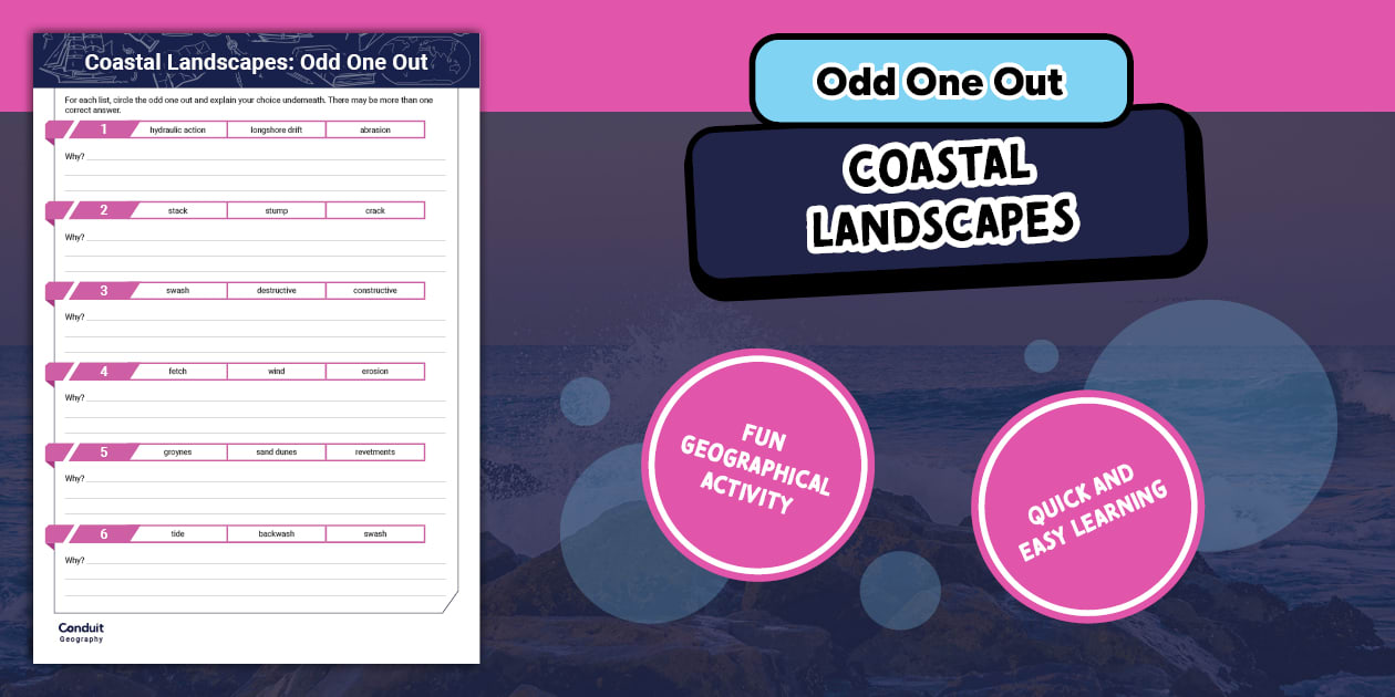 Coastal Landscapes Odd One Out Activity