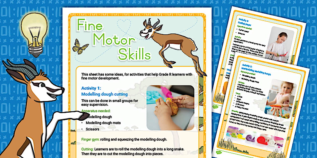 Grade R: Fine Motor Sheet (teacher made) - Twinkl