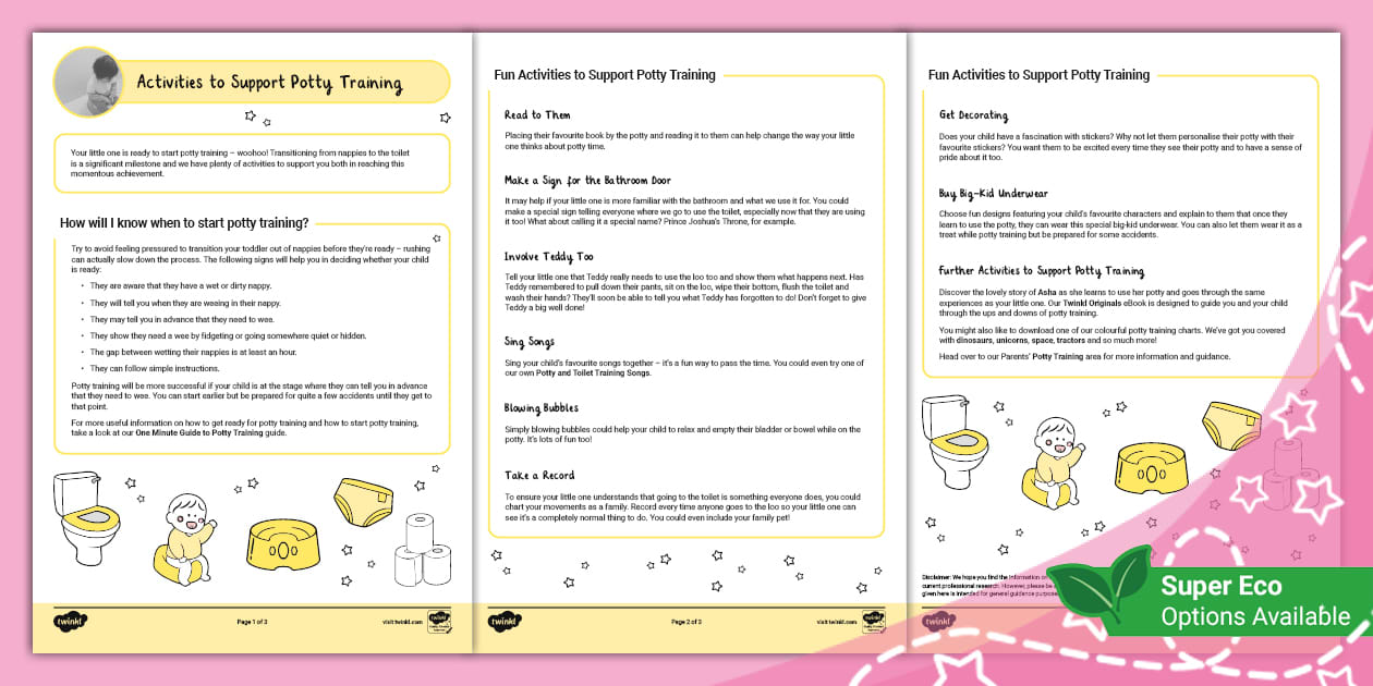 Activities to Support Potty Training (teacher made) - Twinkl