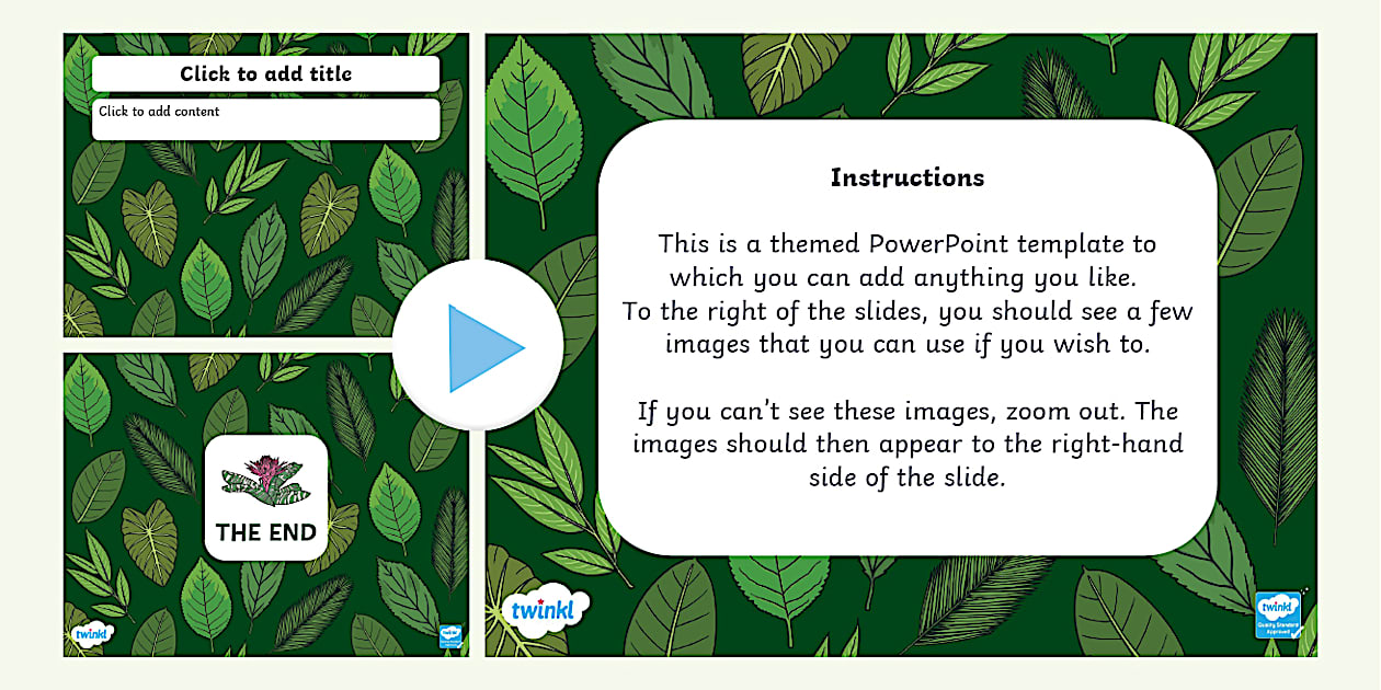 Leaf PowerPoint Template | Editable | PowerPoint | Twinkl