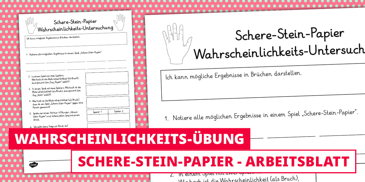 Wahrscheinlichkeits-Übung: Schere-Stein-Papier