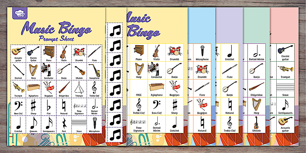 Music Bingo Game Printable | Twinkl Party (Teacher-Made)