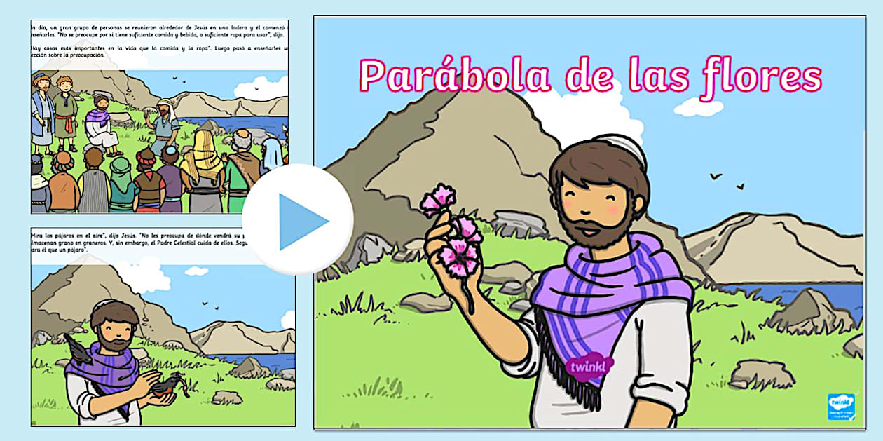 PowerPoint: Parábola de las flores (teacher made) - Twinkl