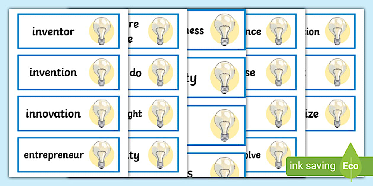 Inventor Word Cards (teacher made) - Twinkl