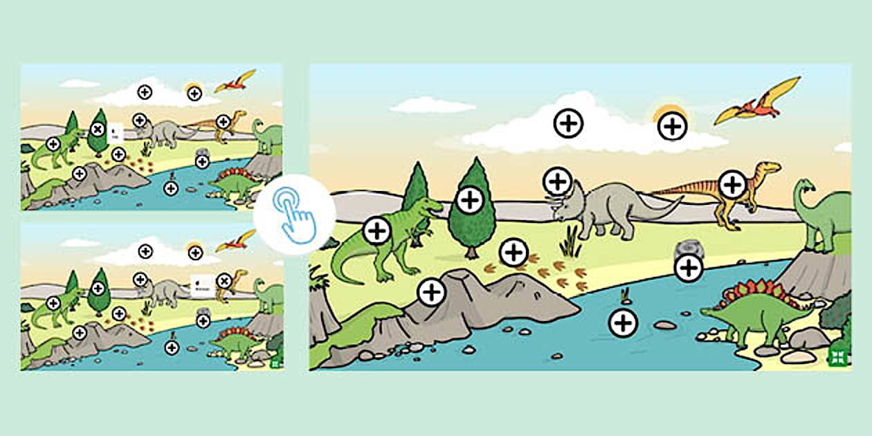 Level 2: Dinosaurs Initial Letter Hotspot (teacher made)