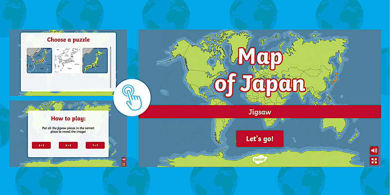 Map of Japan Interactive Jigsaw (teacher made) - Twinkl