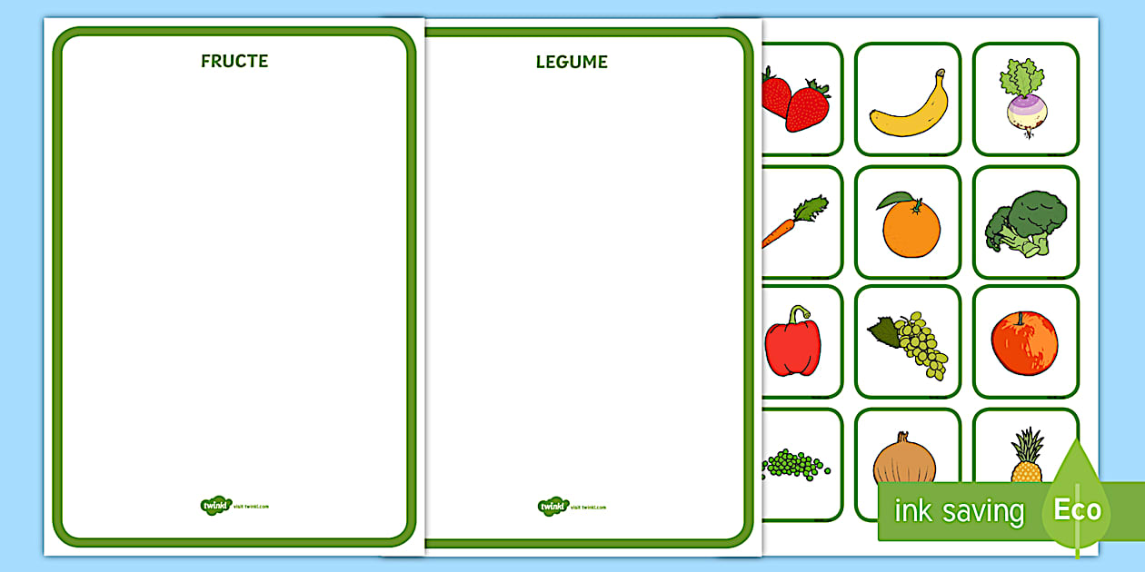 Sortare fructe și legume | Activitate pentru copii - Twinkl