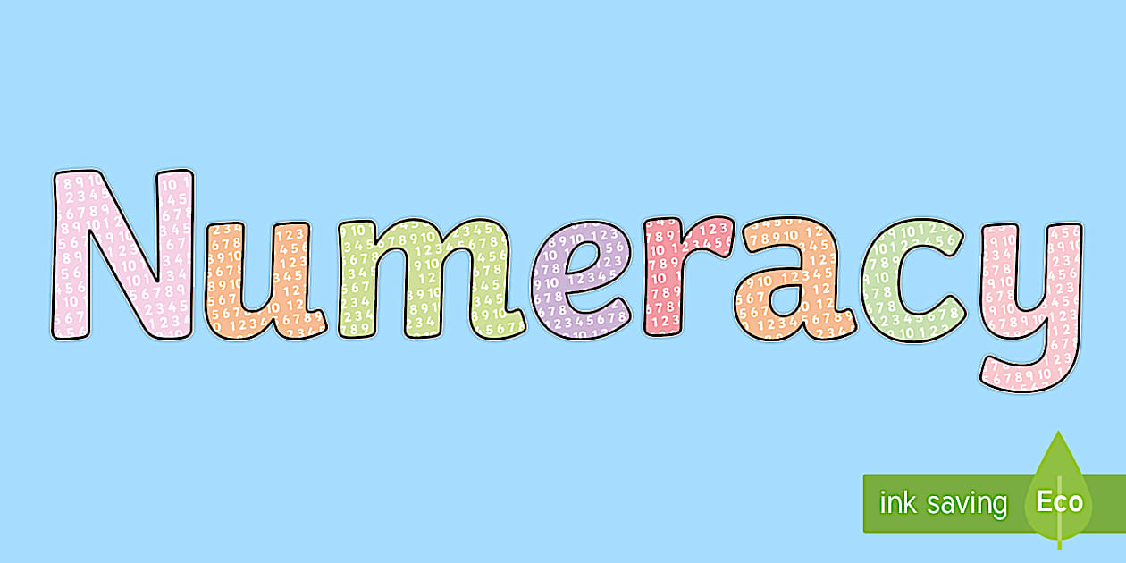 👉 Numeracy with numbers Display Lettering - Numeracy with Numbers Display