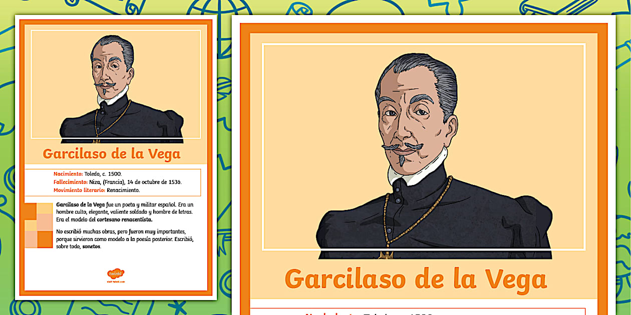 Póster informativo: Garcilaso de la Vega (teacher made)