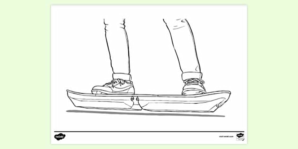 Hover Board Colouring | Colouring Sheet (teacher made)