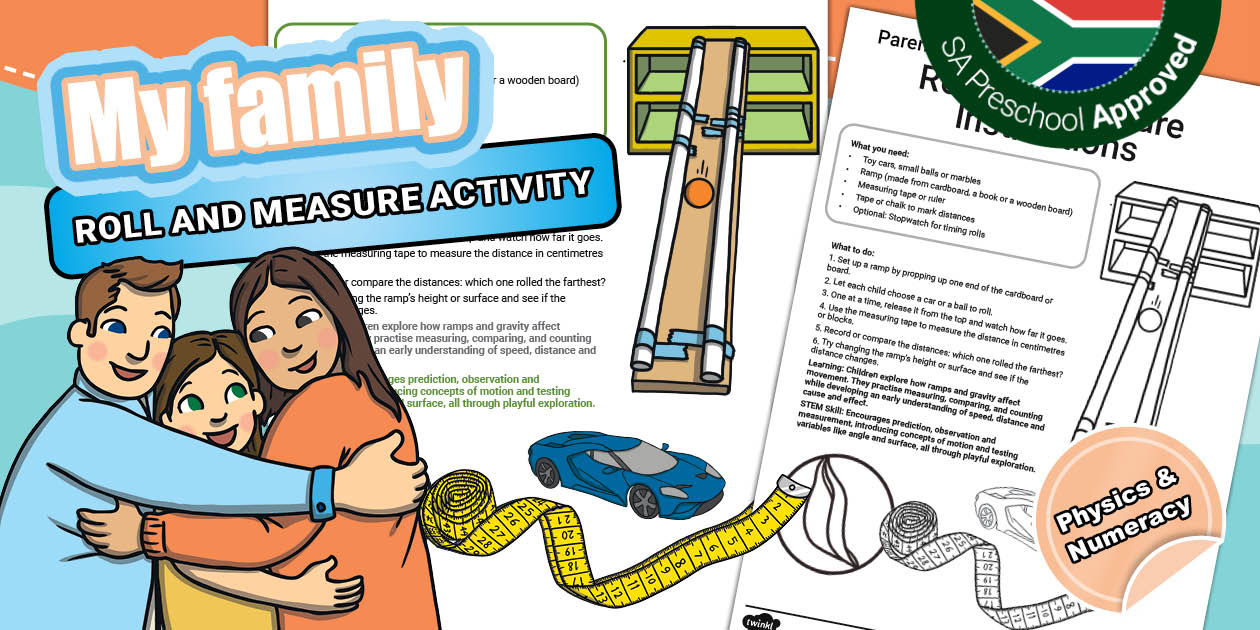 Preschool: STEM- Roll and Measure Instructions