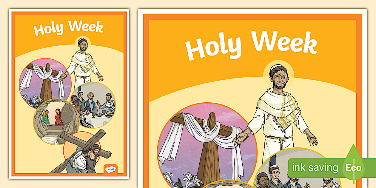 Holy Week Display Poster (teacher made) - Twinkl