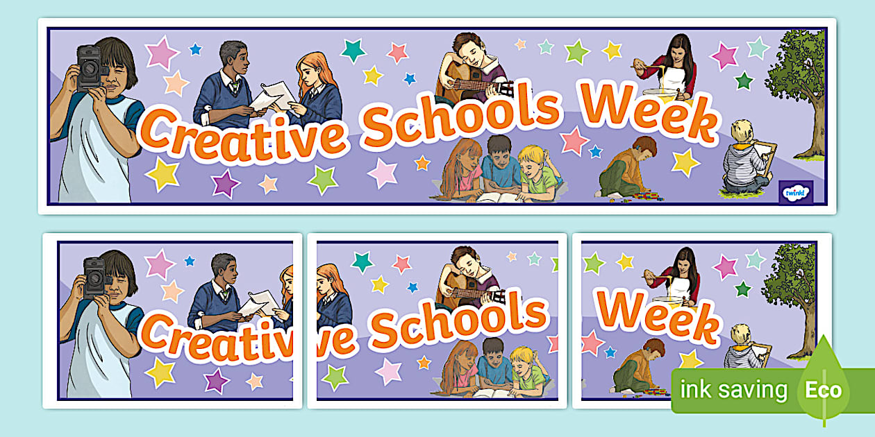 Creative School Week Banner (teacher made) - Twinkl